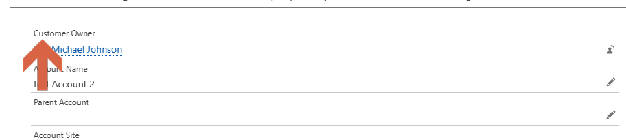 Salesforce account detail page with field label change